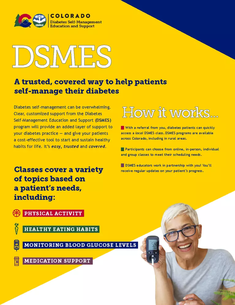 Refer to DSMES (Diabetes Self-Management Education and Support ...